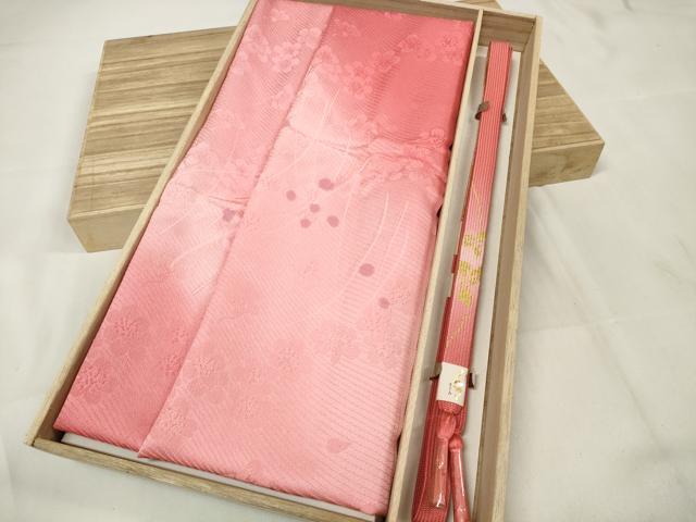 平和屋着物●和装小物　帯締め・帯揚げセット　舞花地紋　手組　高麗組　金糸　逸品　未使用　DAAU7976zzz