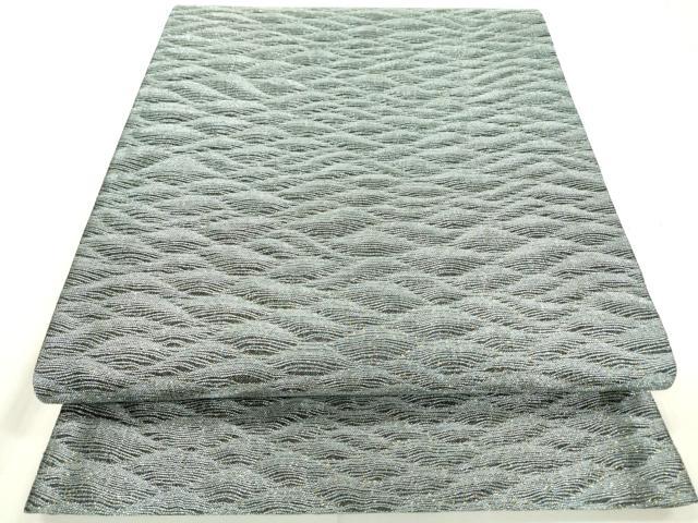 平和屋着物●六通柄袋帯　流水文　金糸　正絹　逸品　DAAU9111fe