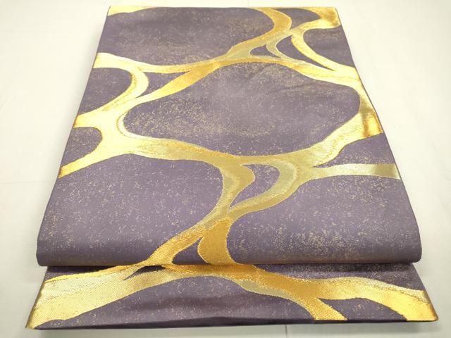 平和屋着物●西陣の名門　本家加納　六通柄袋帯　流水文　金糸　正絹　逸品　DAAU9726fe