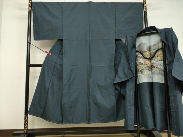 平和屋着物●男性　本場大島紬　アンサンブル　100亀甲　総詰め　正絹　逸品　未使用　DAAV1087tw