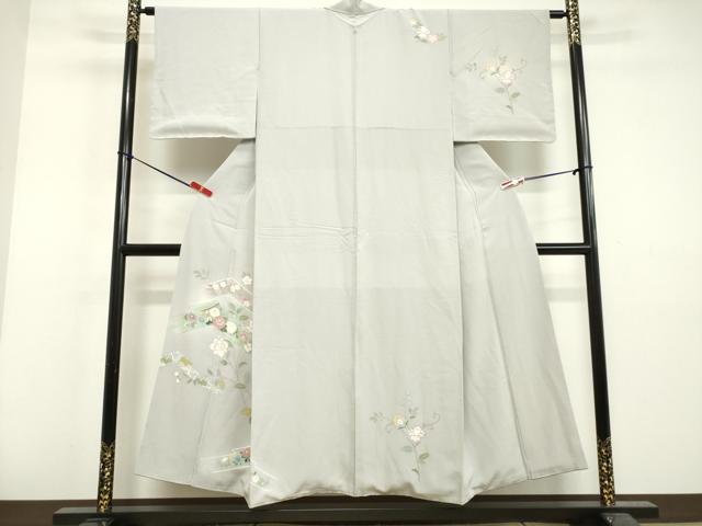 平和屋着物●訪問着　友禅　更紗花文　暈し染め　正絹　逸品　DAAV1123tw