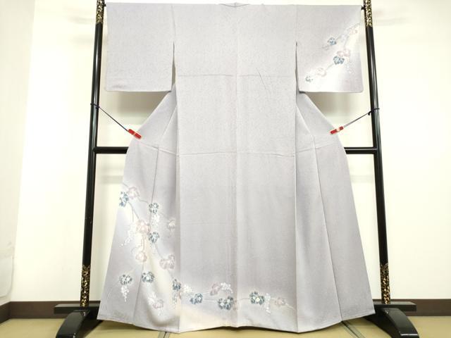 平和屋着物●訪問着　絞り　葡萄蔦の葉文　暈し染め　正絹　逸品　DAAV1131tw