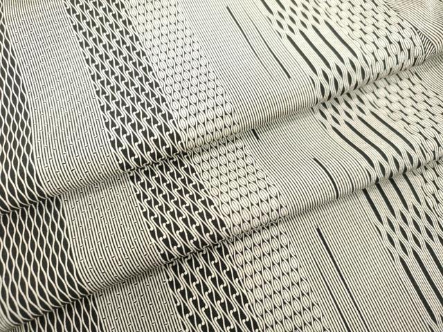 平和屋着物●江戸小紋　変わり間道　正絹　逸品　DAAV1193tw