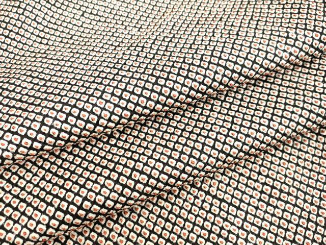 平和屋着物●大変加工の良い総絞り小紋　正絹　逸品　DAAV1263tw