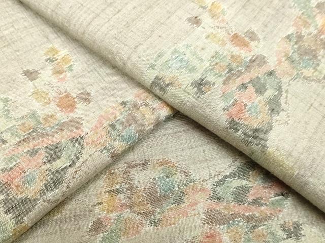 平和屋着物●小千谷紬　南天文　正絹　逸品　DAAV1285tw