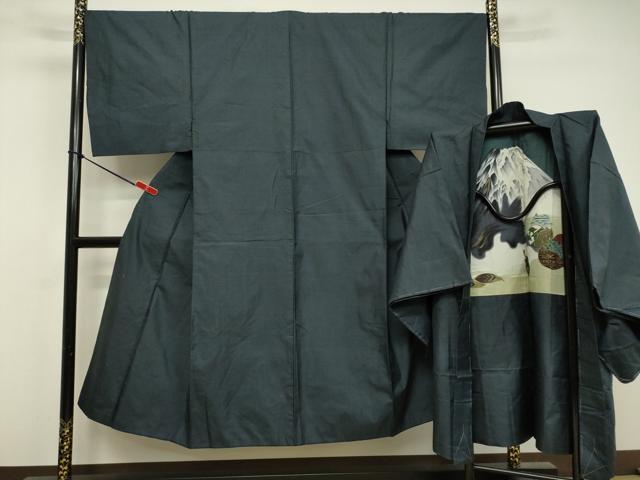 平和屋着物●男性　本場大島紬　アンサンブル　100亀甲　総詰め　正絹　逸品　DAAV1301tw