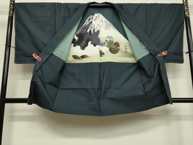 平和屋着物○男性 本場大島紬 アンサンブル 100亀甲 総詰め 正絹 逸品