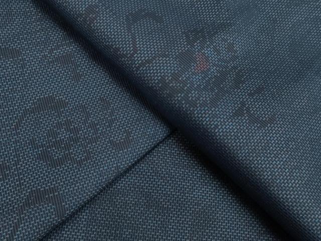 平和屋着物●本場大島紬　亀甲草花文　正絹　逸品　DAAV1325tw