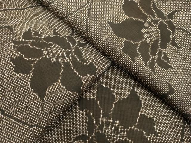 平和屋着物●本場大島紬　7マルキ　草花文　正絹　逸品　未使用　DAAV1342tw