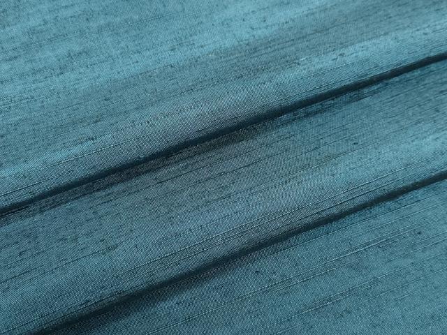 平和屋着物●男性　紬　藍色　キングサイズ　正絹　逸品　DAAV1355tw