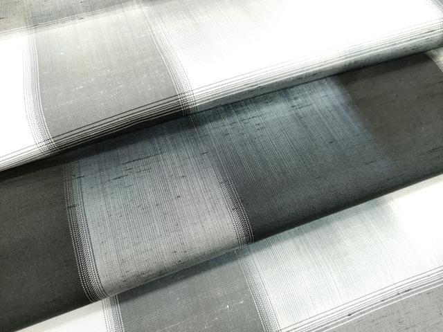 平和屋着物●上質な紬　格子　正絹　逸品　未使用　DAAV1363tw
