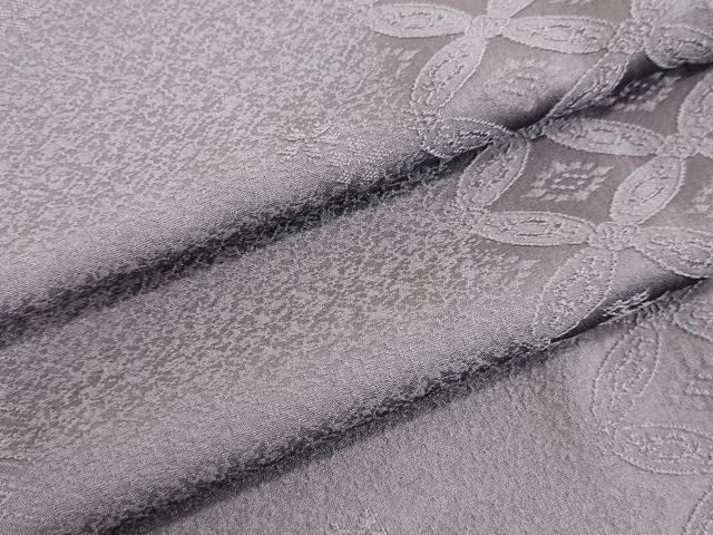 平和屋着物●上質な色無地　七宝雪輪地紋　鳩羽色　さが美扱い　正絹　逸品　DAAV1364tw