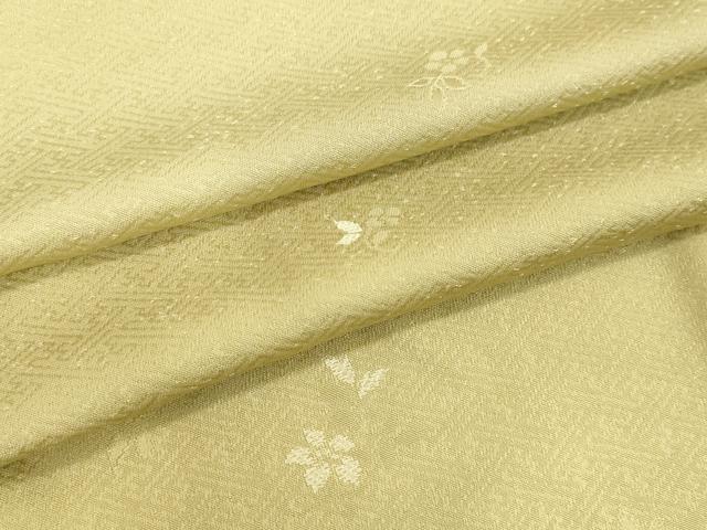 平和屋着物●上質な小紋　作家物　刺繍　草花文　正絹　逸品　DAAV1365tw