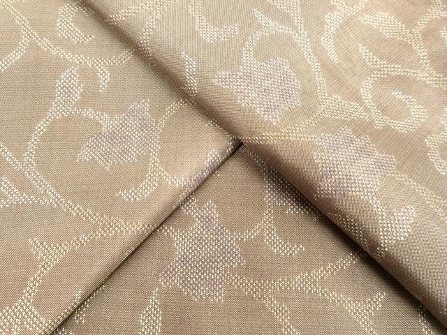 平和屋着物●本場大島紬　9マルキ　更紗花唐草文　正絹　逸品　DAAV1404tw