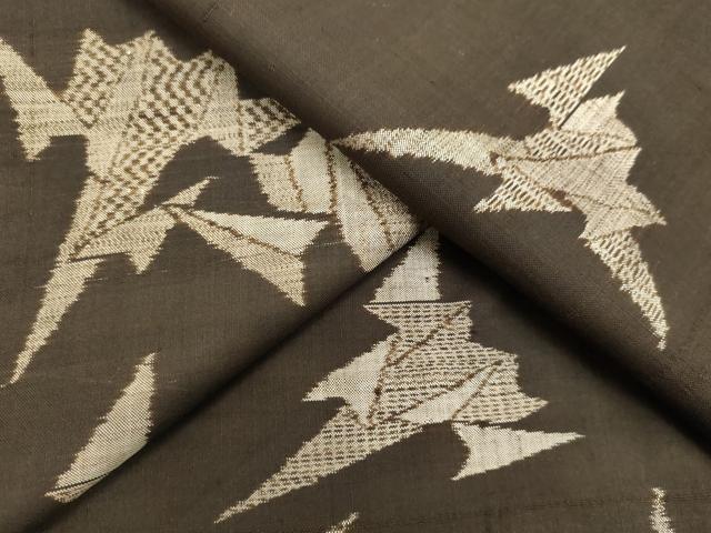 平和屋着物●上質な紬　折り鶴　正絹　逸品　DAAV1420tw