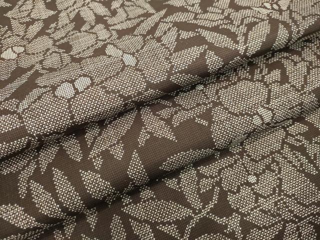 平和屋着物●本場大島紬　7マルキ　草花文　正絹　逸品　未使用　DAAV1436tw