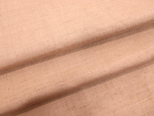 平和屋着物●本場結城紬　重要無形文化財　梅染色　正絹　逸品　未使用　DAAV1452tw