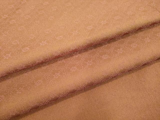 平和屋着物●上質なお召　花唐草文　正絹　逸品　DAAV1455tw