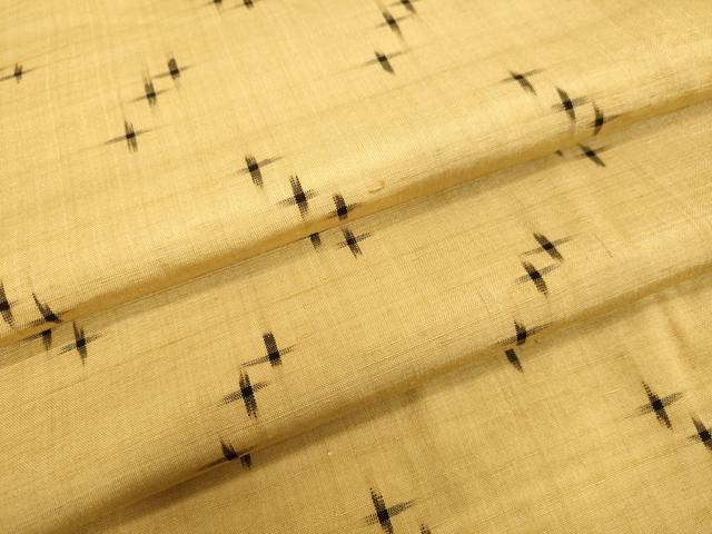 平和屋着物●上質な紬　十字絣文様　正絹　逸品　DAAV1472tw