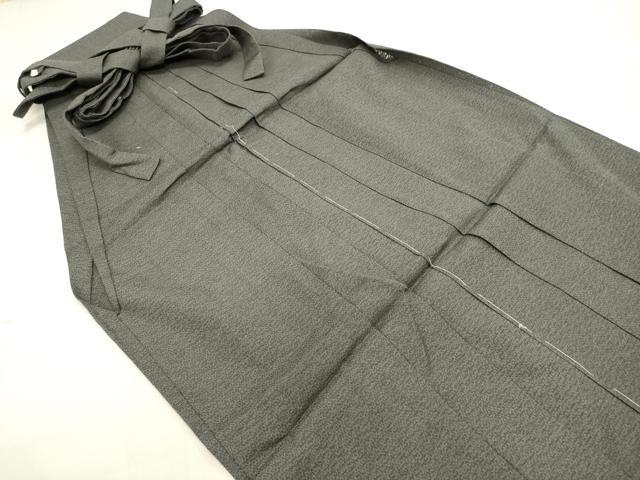 平和屋着物＊夏物　男性　馬乗り袴　消炭色　正絹　逸品　未使用　DAAV1531op