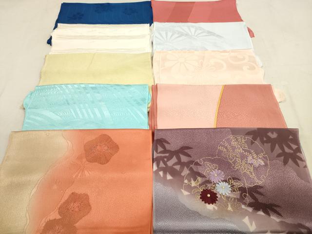 平和屋着物★和装小物　帯揚げ10枚セット　正絹　逸品　DAAV2455xg