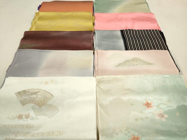 平和屋着物★和装小物　帯揚げ10枚セット　正絹　逸品　DAAV2460xg