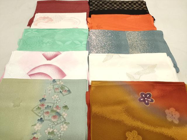平和屋着物★和装小物　帯揚げ10枚セット　正絹　逸品　DAAV2463xg