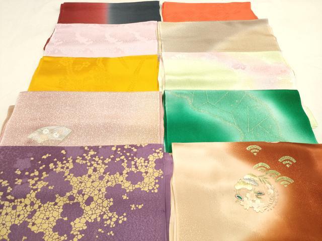 平和屋着物★和装小物　帯揚げ10枚セット　正絹　逸品　DAAV2465xg