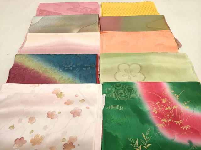 平和屋着物★和装小物　帯揚げ10枚セット　正絹　逸品　DAAV2468xg