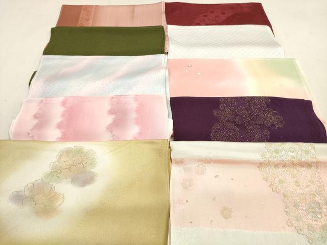 平和屋着物★和装小物　帯揚げ10枚セット　正絹　逸品　DAAV2475xg