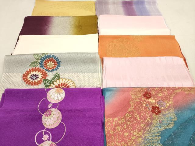 平和屋着物★和装小物　帯揚げ10枚セット　正絹　逸品　DAAV2481xg