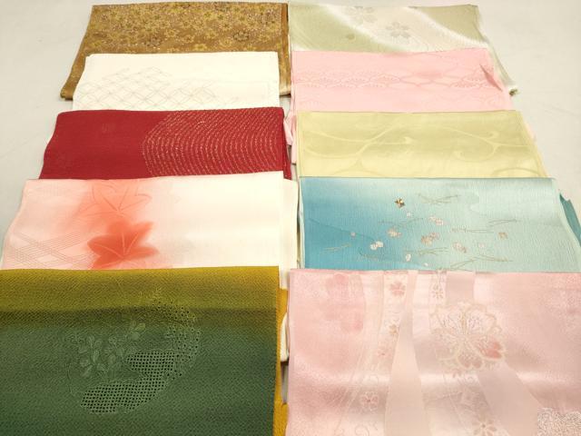 平和屋着物★和装小物　帯揚げ10枚セット　正絹　逸品　DAAV2482xg