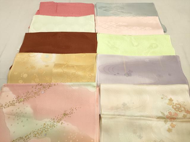 平和屋着物★和装小物　帯揚げ10枚セット　正絹　逸品　DAAV2488xg