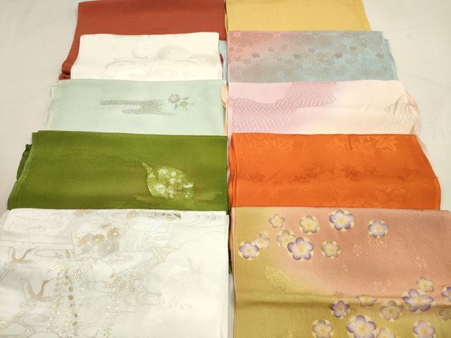 平和屋着物★和装小物　帯揚げ10枚セット　正絹　逸品　DAAV2503xg