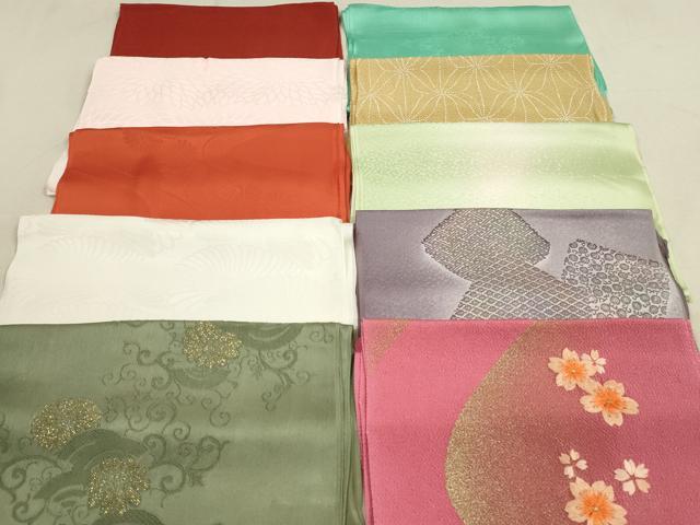 平和屋着物★和装小物　帯揚げ10枚セット　正絹　逸品　DAAV2505xg