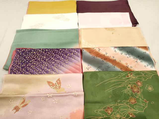 平和屋着物★和装小物　帯揚げ10枚セット　正絹　逸品　DAAV2514xg