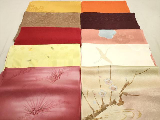 平和屋着物★和装小物　帯揚げ10枚セット　正絹　逸品　DAAV2518xg