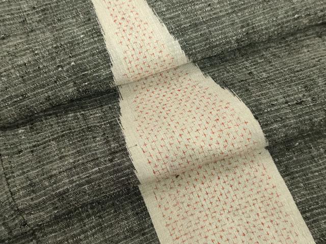 平和屋着物▽本場結城紬　重要無形文化財　単衣　立涌文　正絹　逸品　DAAV3012du