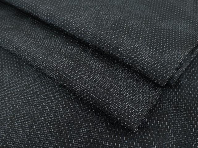 平和屋着物▽本塩沢　単衣　110亀甲　花唐草文　正絹　逸品　DAAV3016du