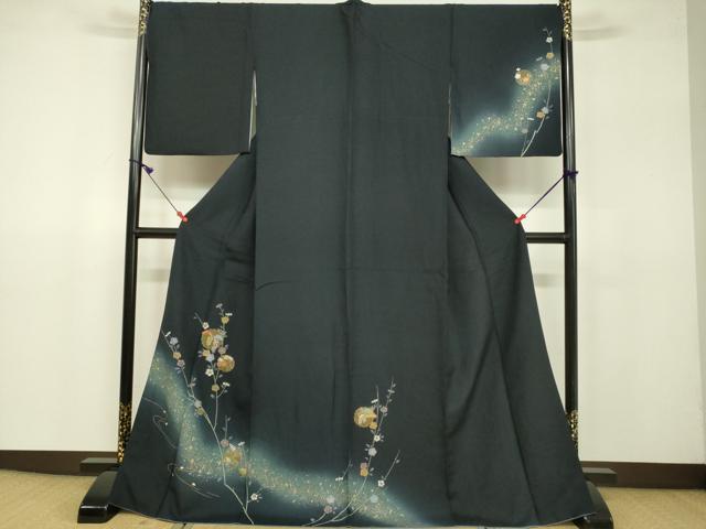 平和屋着物●訪問着　刺繍　雪輪花文　暈し染め　金彩　やまと誂製　正絹　逸品　DAAV3099du