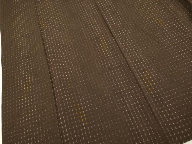 平和屋着物▽本塩沢 単衣 十字絣 正絹 逸品 DAAV3128du