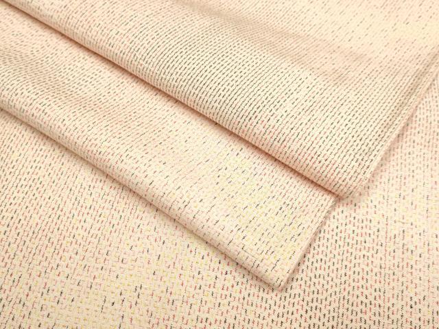 平和屋着物▽上質な紬　単衣　霞文　正絹　逸品　DAAV3139du