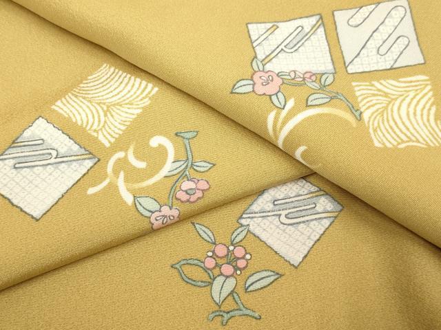 平和屋着物●上質な小紋　花菱文　正絹　逸品　未使用　DAAV3201du