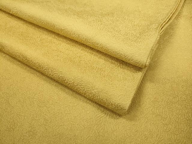 平和屋着物●上質な色無地　唐草地紋　玉蜀黍色　正絹　逸品　DAAV3269du