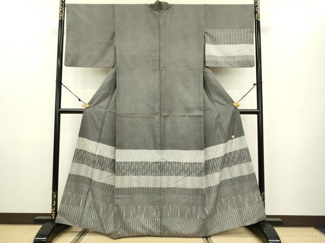 平和屋着物●江戸小紋　訪問着　作家物　横段文　正絹　逸品　DAAV3299du