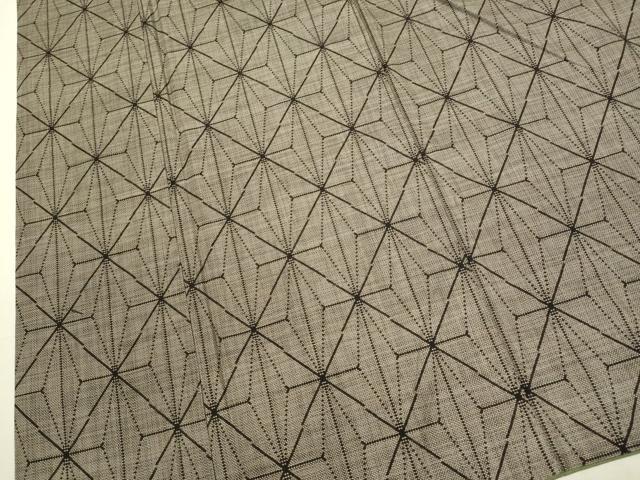 平和屋着物●本場大島紬　9マルキ　麻の葉文様　正絹　逸品　DAAV3323du