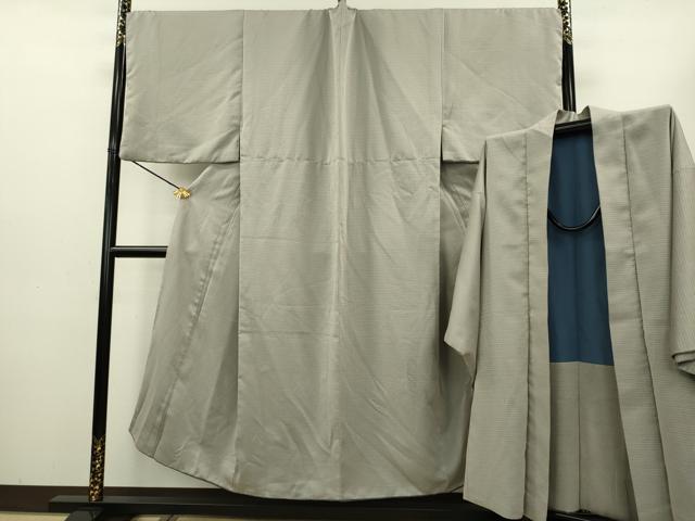 平和屋着物●男性 H・L（アッシュエル）　HENRI-LUC CHAPUIS 小紋 アンサンブル 長羽織 亀甲文 キングサイズ 洗える着物 DAAV3331du