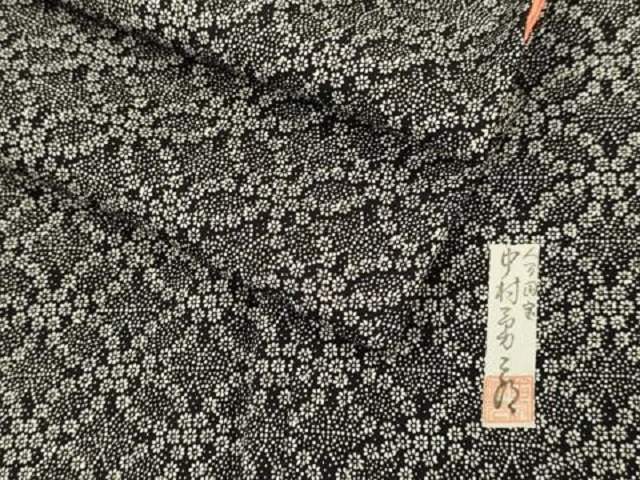 平和屋着物●重要無形文化財　人間国宝　中村勇二郎　江戸小紋　小花七宝　正絹　逸品　DAAV3332du
