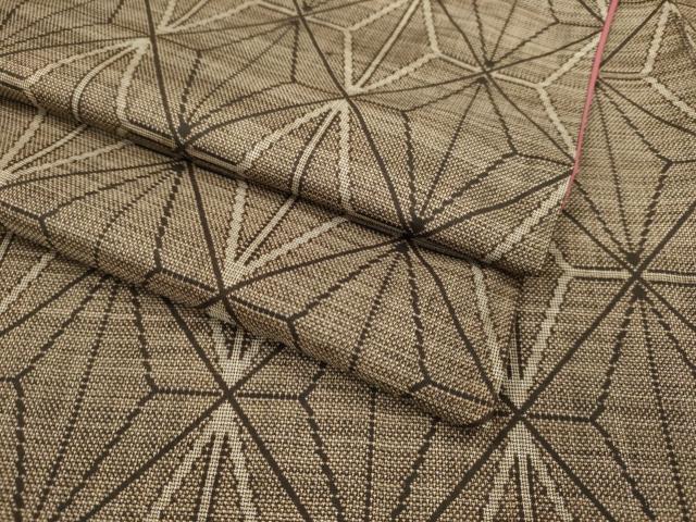 平和屋着物●本場大島紬　9マルキ　麻の葉文様　正絹　逸品　DAAV3381du