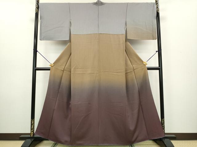 平和屋着物●訪問着　霞文　暈し染め　正絹　逸品　DAAV3386du